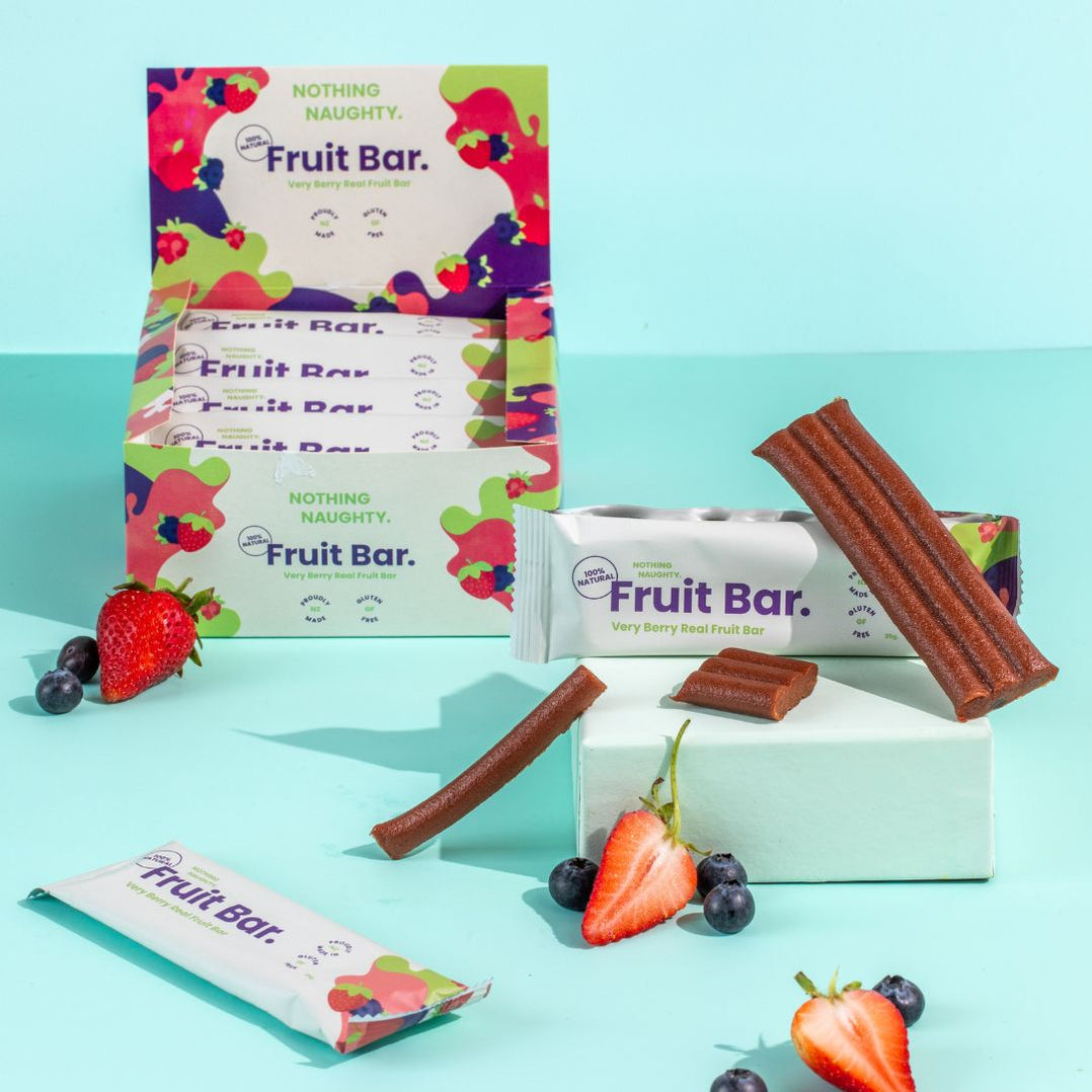 Nothing Naughty | Fruit Bars Very Berry & Raspberry - 12 x 35g Bars