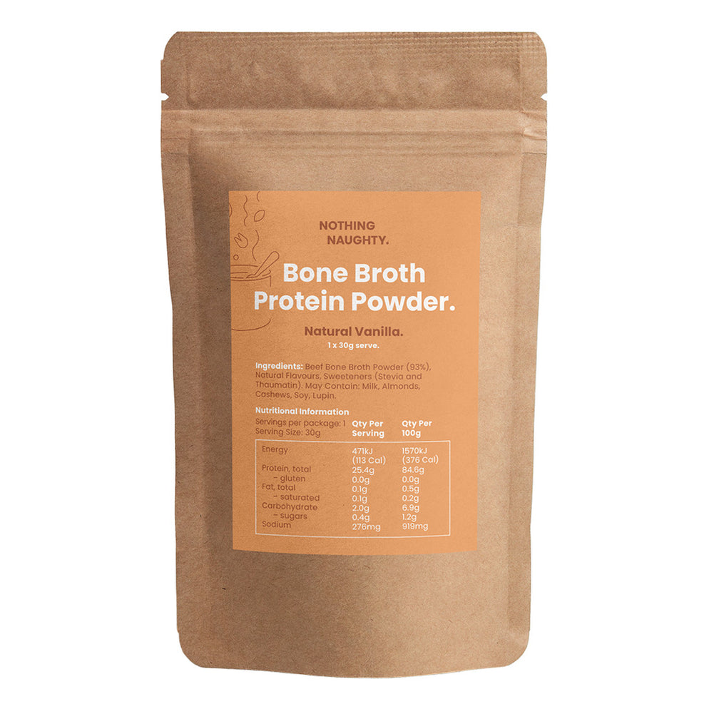 Bone Broth Protein Sample Sachet - 1 x 30g Serving — Nothing Naughty