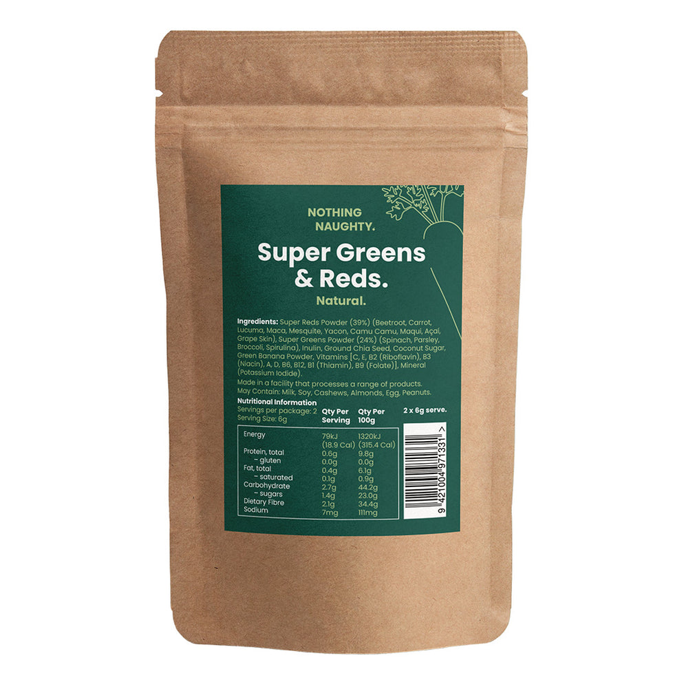 Premium Super Greens & Reds Sample Sachet - 2 x 6g Servings — Nothing ...
