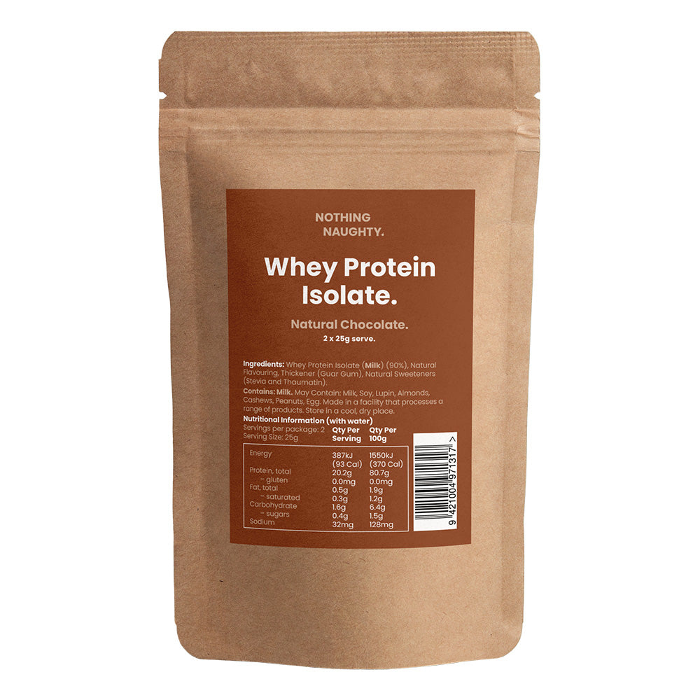 Whey Protein Isolate Sample Sachet - 2 x 25g Servings — Nothing Naughty
