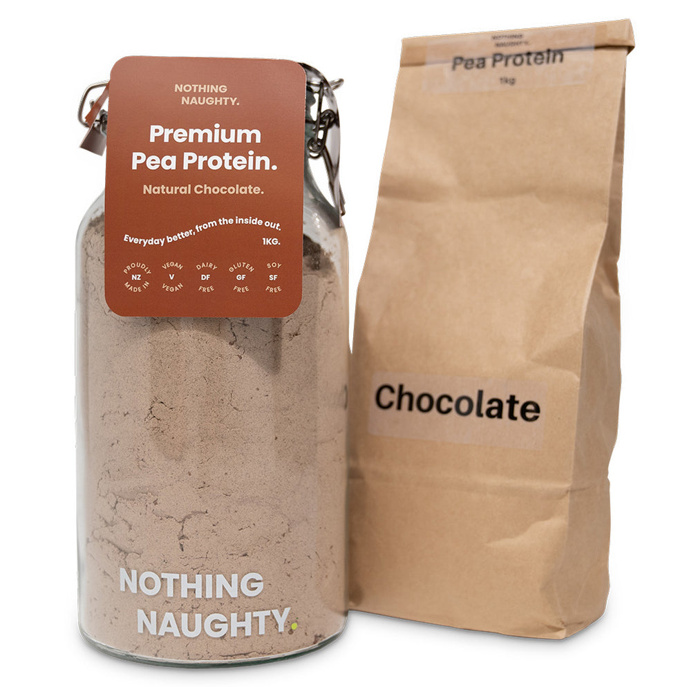 Premium Pea Protein Refill - 1kg Plant Protein Powder Bag | Nothing Naughty