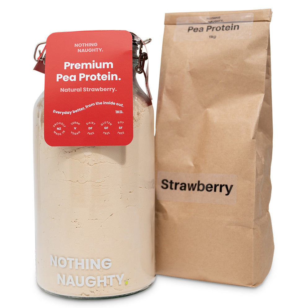 Premium Pea Protein Refill - 1kg Plant Protein Powder Bag | Nothing Naughty