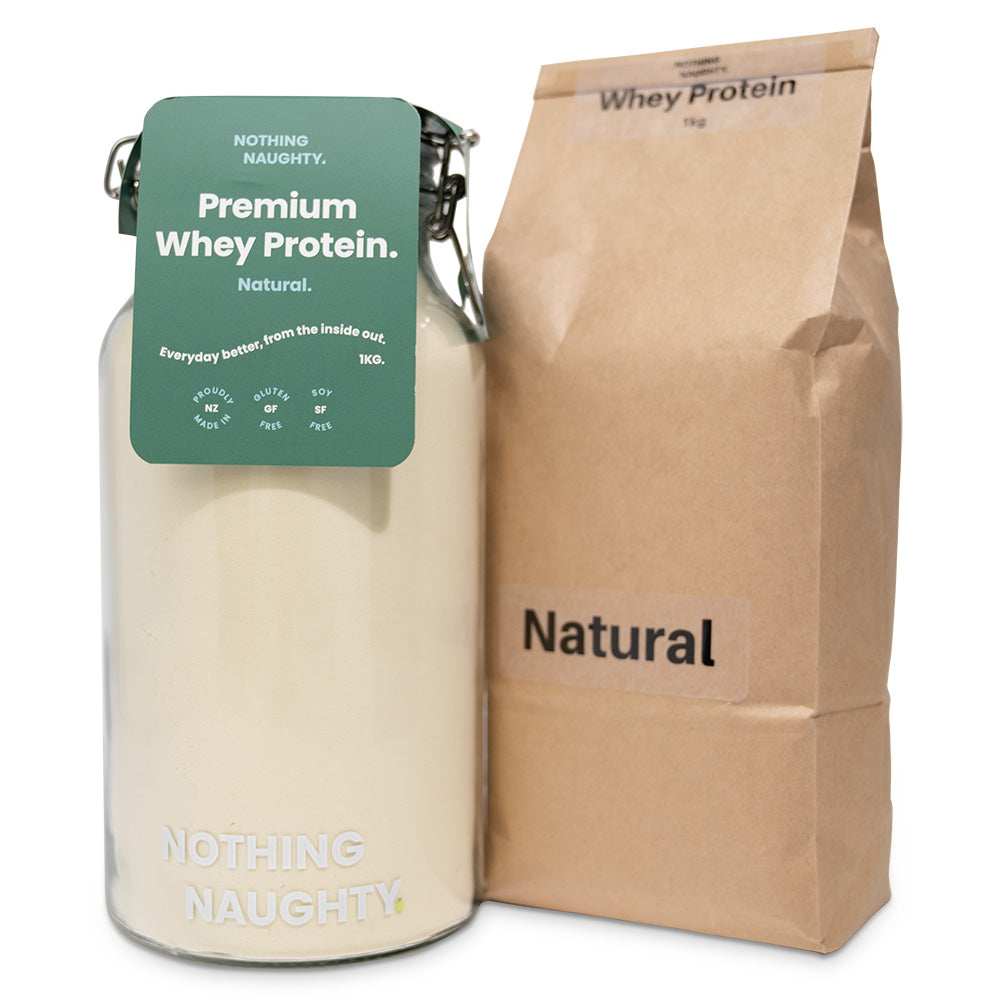 NZ Whey Protein - 1kg Refill Bag | Whey Protein Powder | Nothing Naughty