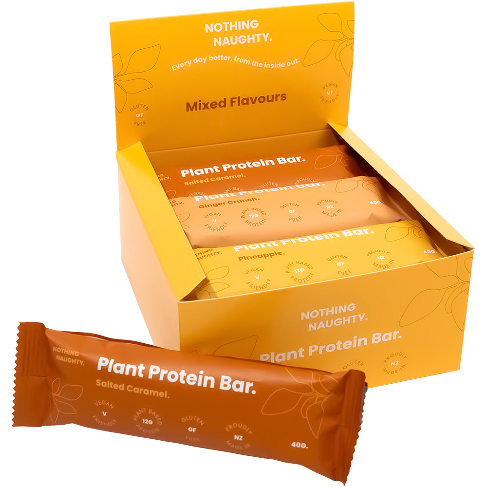 Plant Protein Bars - Box of 12 x 40g bars | Pineapple, Ginger Crunch ...