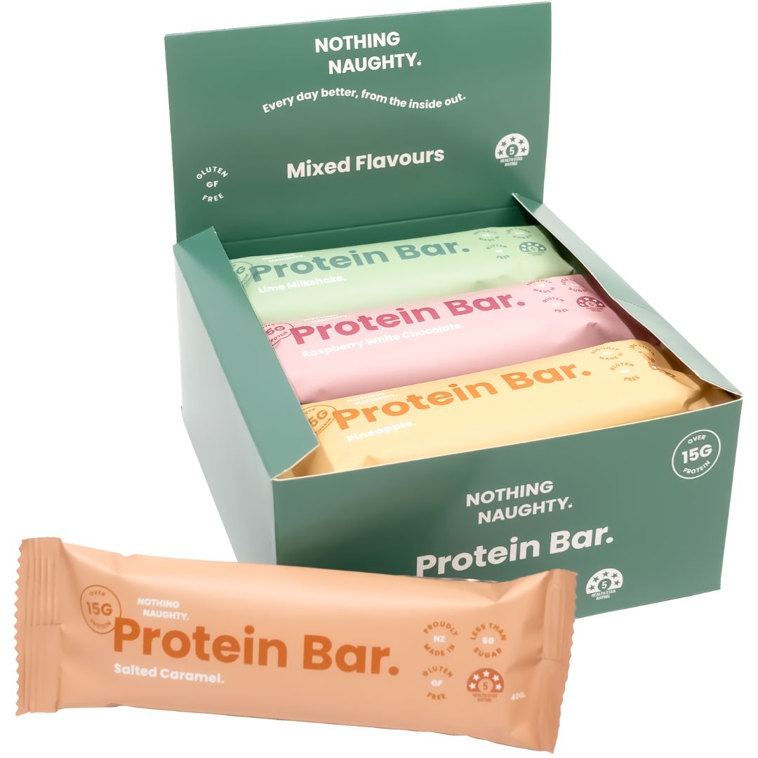 Nothing Naughty Protein Bars – Box of 12 | High Protein, Low Sugar