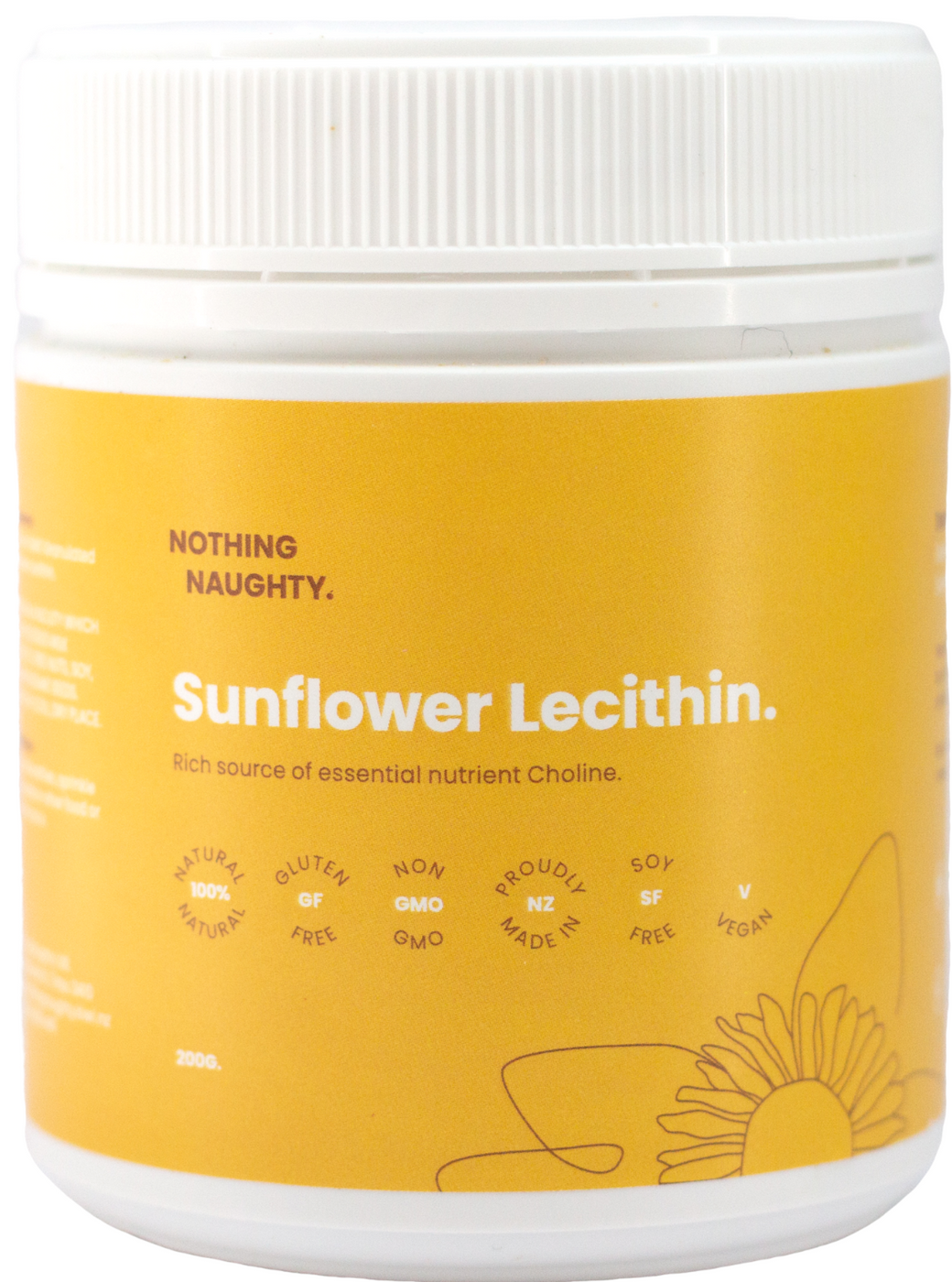 Sunflower Lecithin 200g — Nothing Naughty