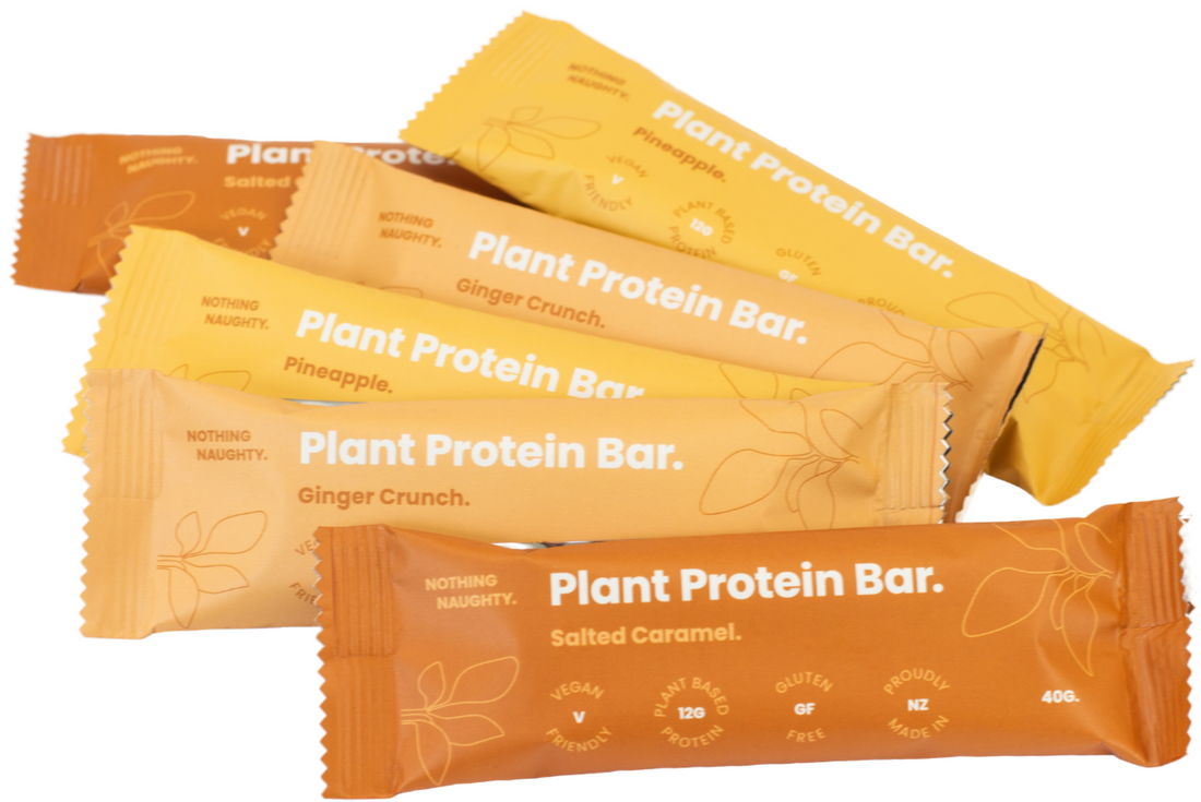 Plant Protein Bars - Box of 12 x 40g bars | Pineapple, Ginger Crunch ...